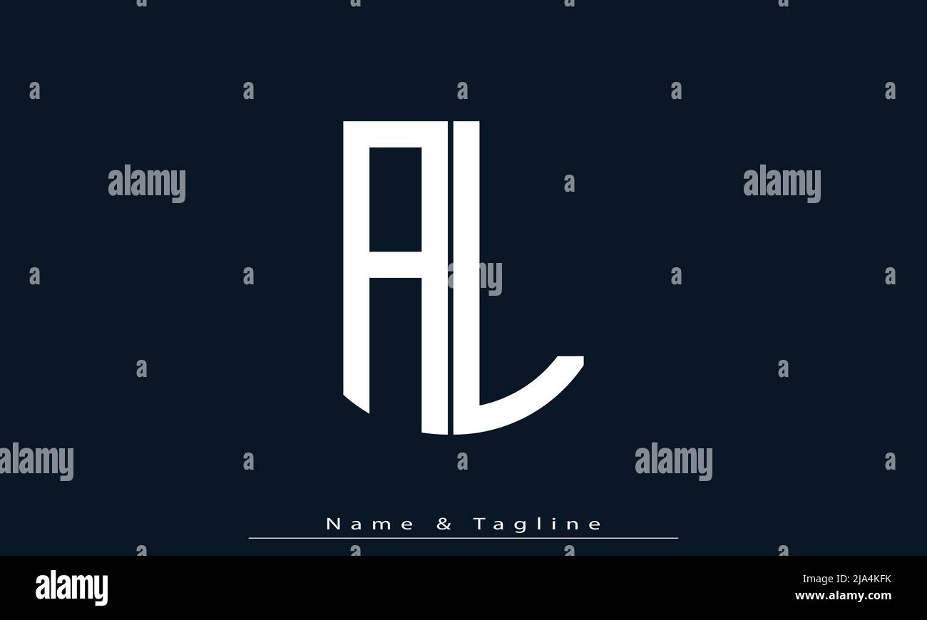 Lettres de l'alphabet initiales Monogram logo AL, LA Image Vectorielle ...