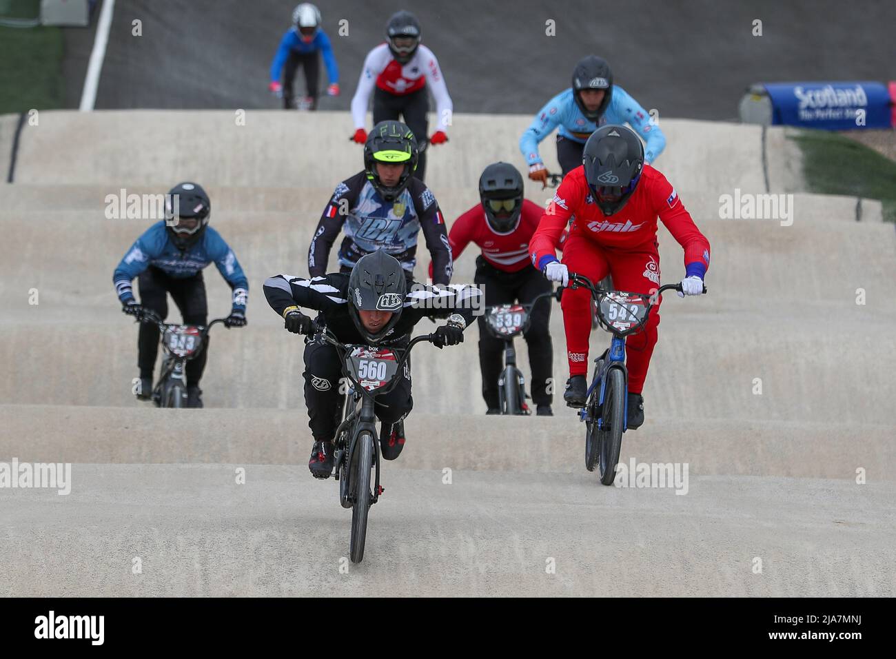 Glasgow, Royaume-Uni. 28th mai 2022. La coupe du monde BMX Racing s'est ...