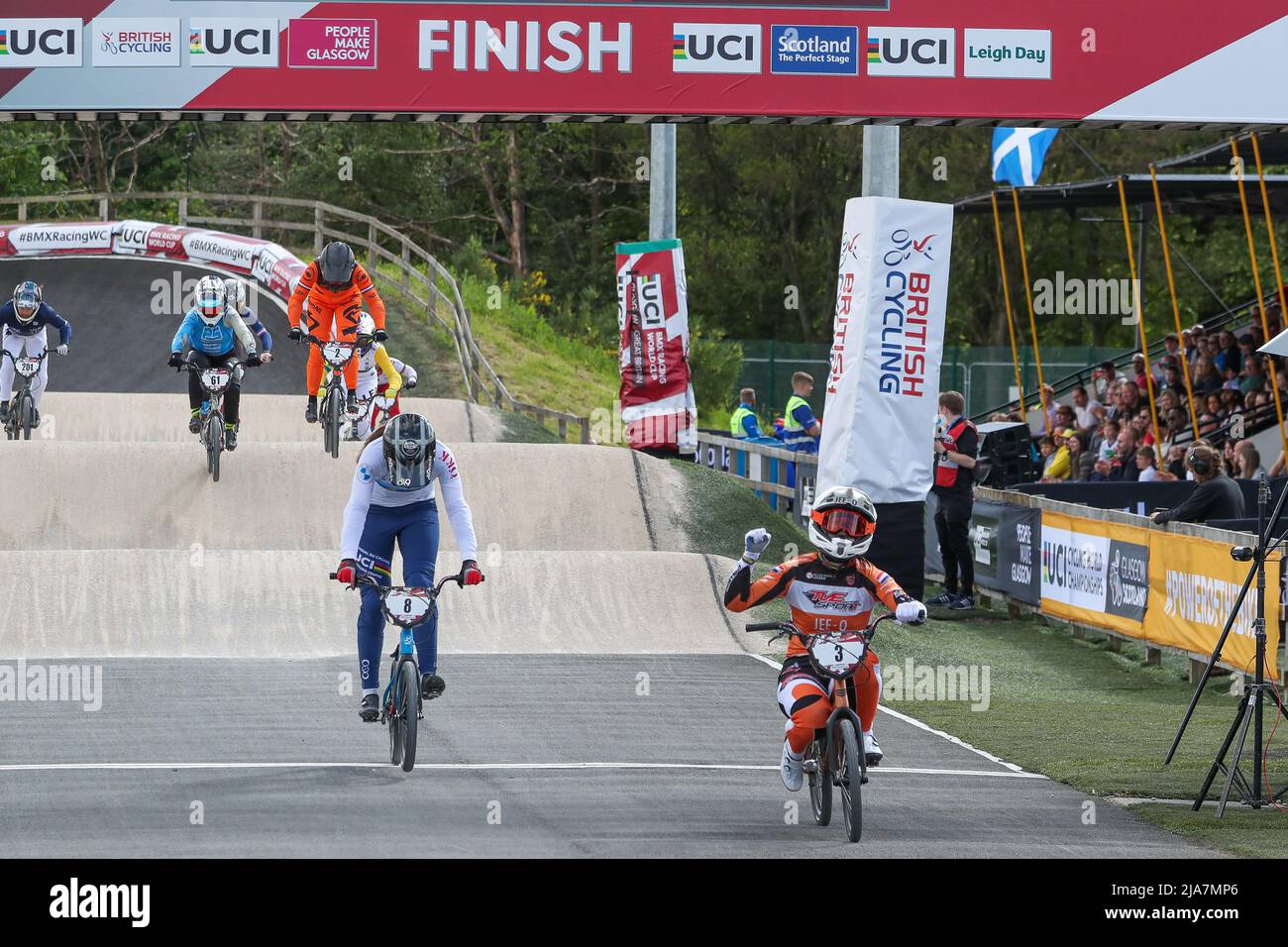 Glasgow, Royaume-Uni. 28th mai 2022. La coupe du monde BMX Racing s'est ...