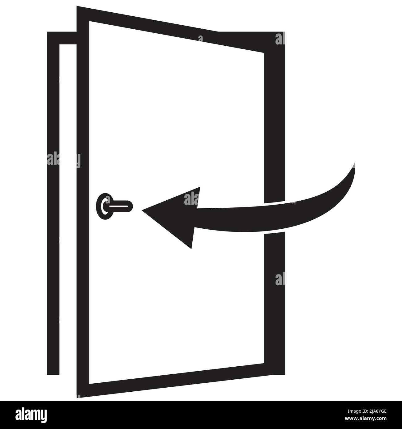 icône de porte fermée sur fond blanc. symbole de porte fermée. style ...