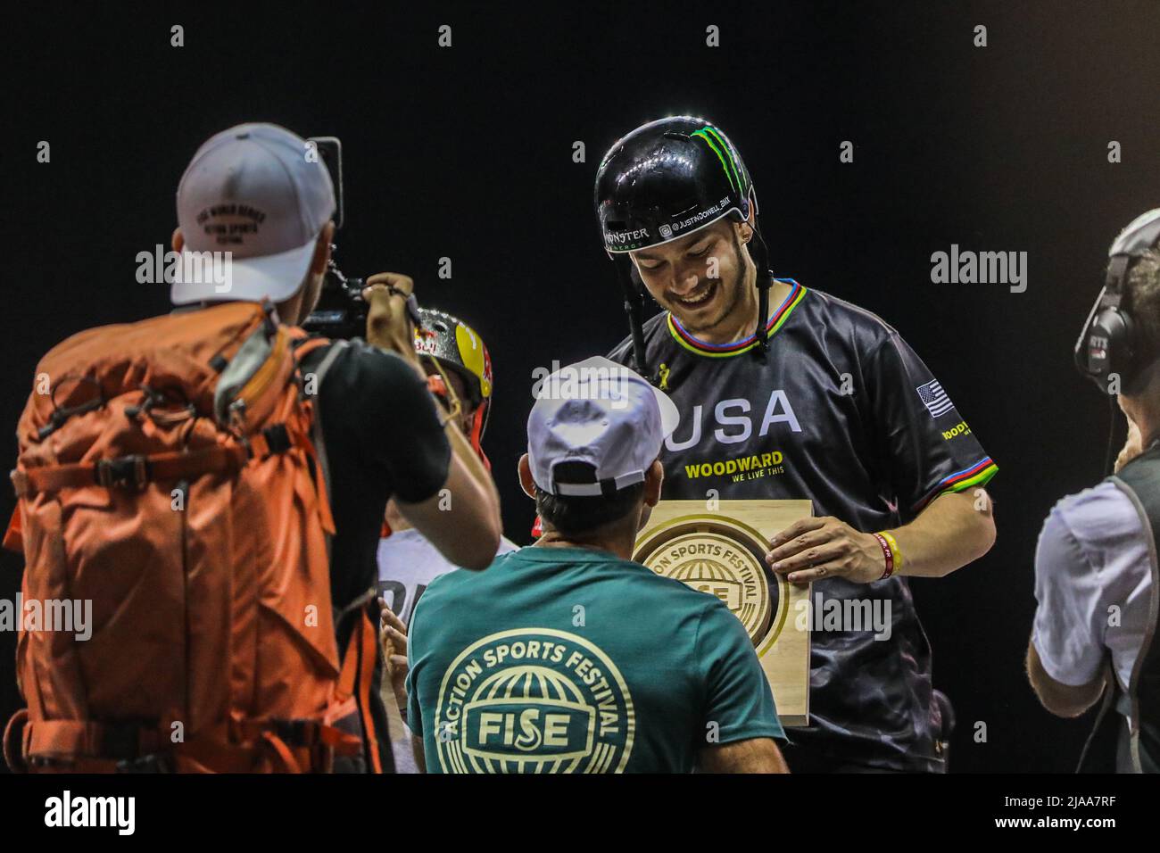 Justin Dowell, spécialiste américain du freestyle BMX et champion du ...