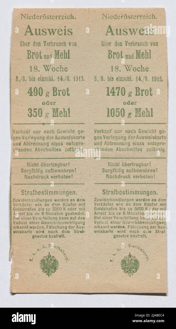 Marques alimentaires pour le pain ou la farine de la première Guerre ...