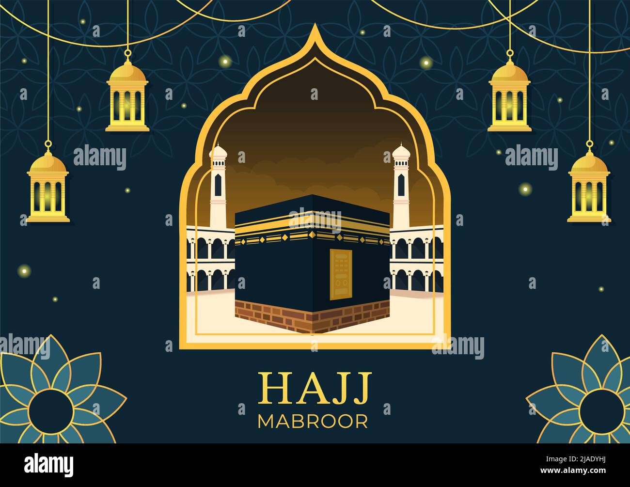 Hajj ou Umrah Mabroor dessin animé avec personnage de personnes et ...