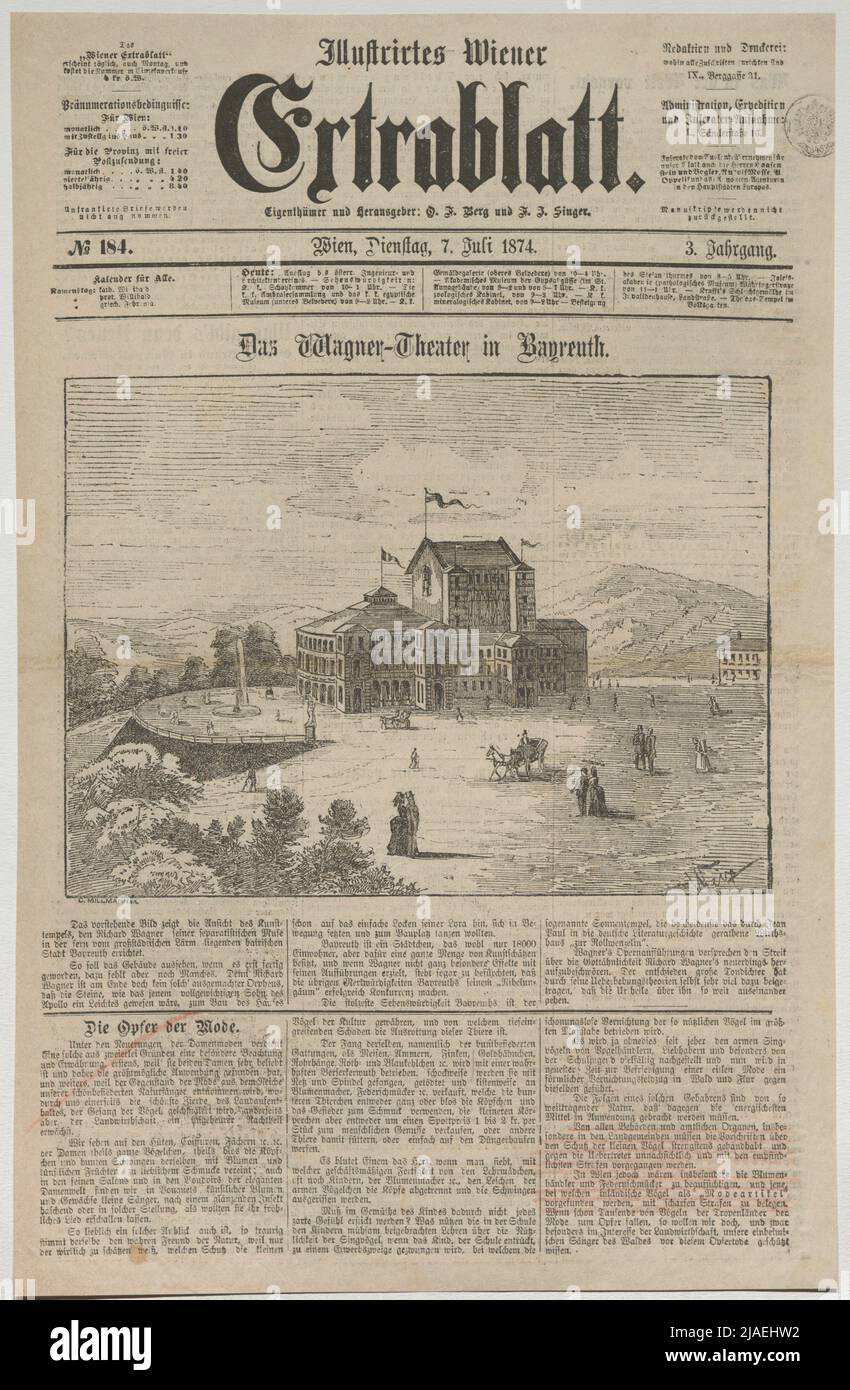 Le théâtre Wagner à Bayreuth. '. Bayreuth (page de titre de ...