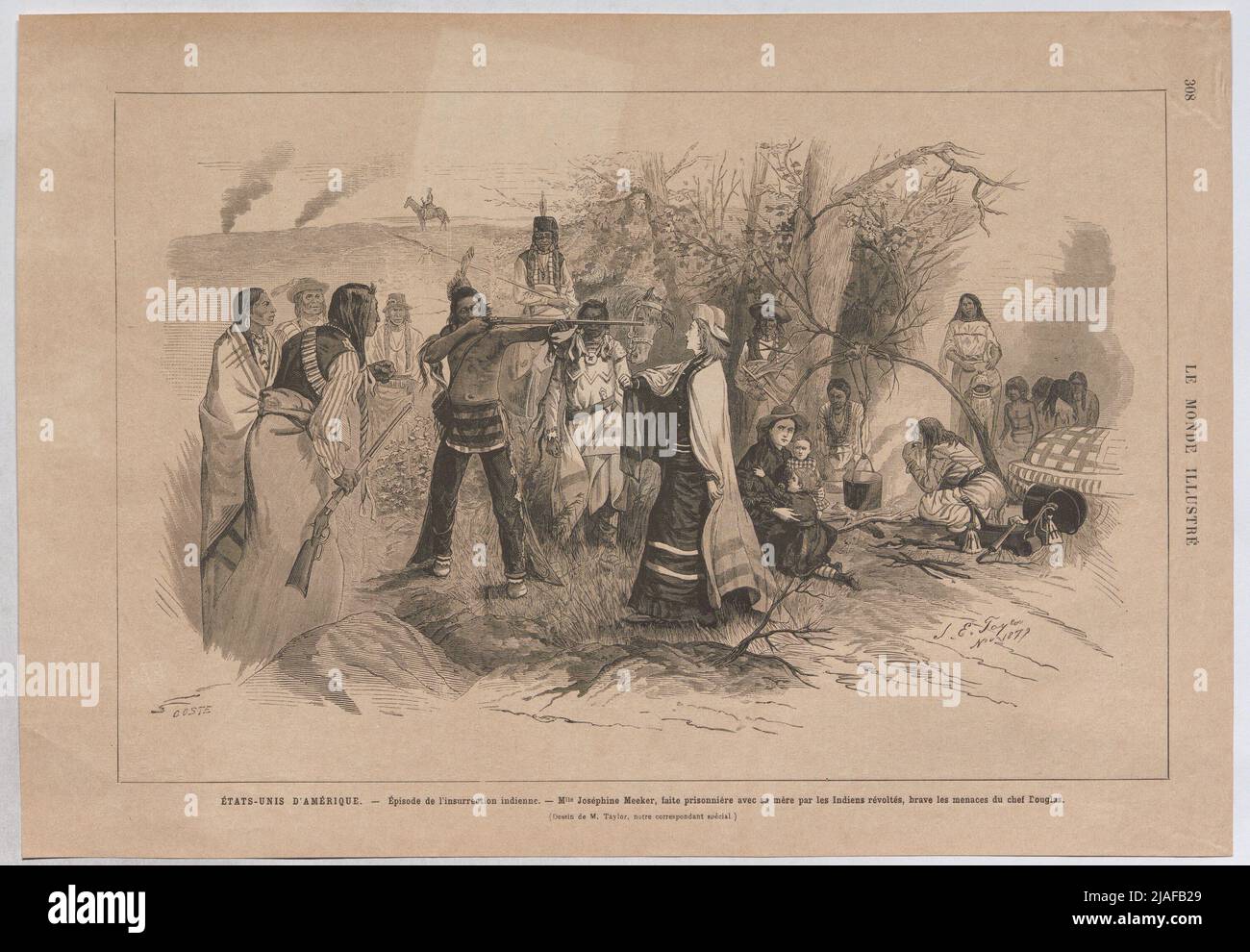 Épisode d'insurrection indienne. Miss Joséphine Meeker, prisonnière de ...