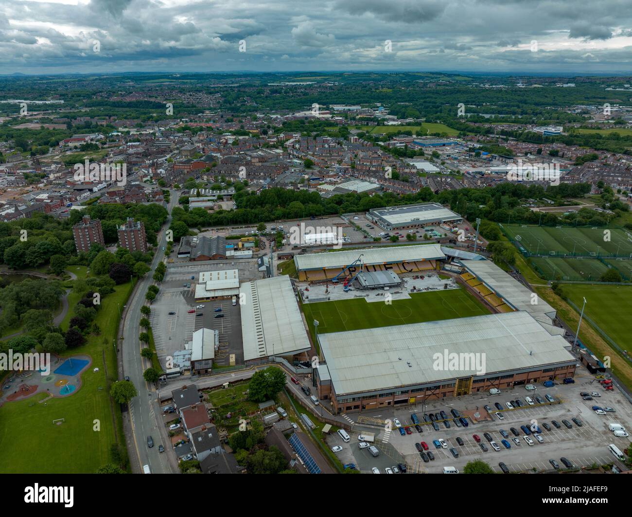 Antenne de drone du stade de vale park Banque de photographies et d ...
