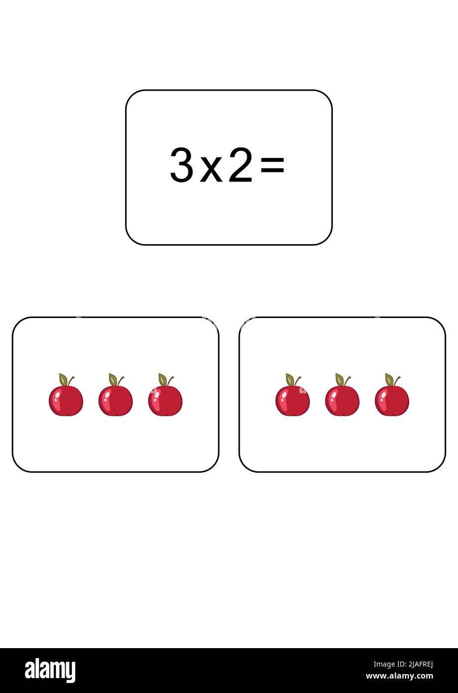Table de multiplication de 3. Carte mathématique avec un exemple ...