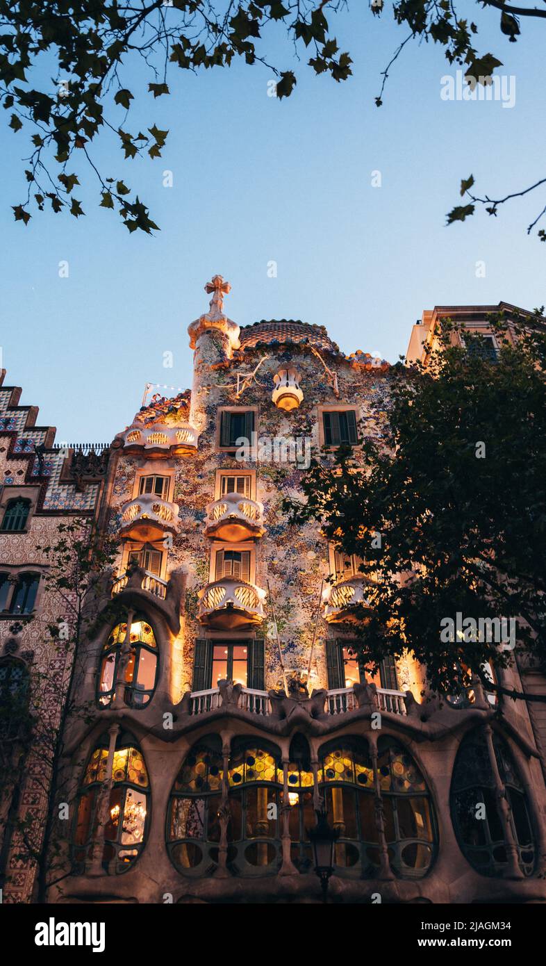 Casa Batllo à Barcelone Espagne maison Casa Battlo conçu par Antoni ...