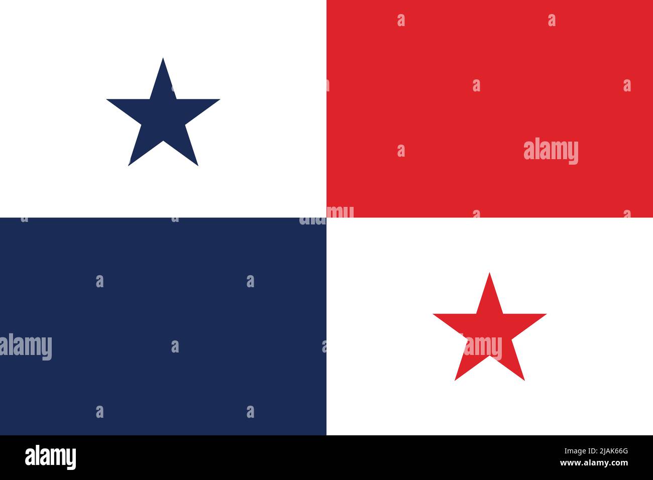 Drapeau du Panama. Symbole national dans les couleurs officielles ...