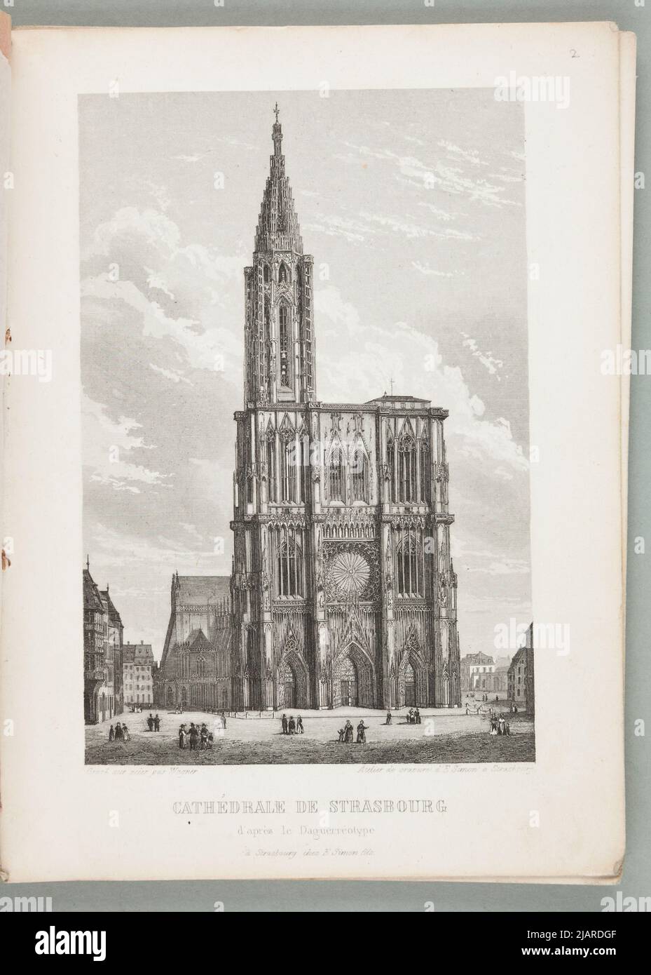 Cathédrale de Strasbourg après le Daguerréotype à Strasbourg à E. Simon ...