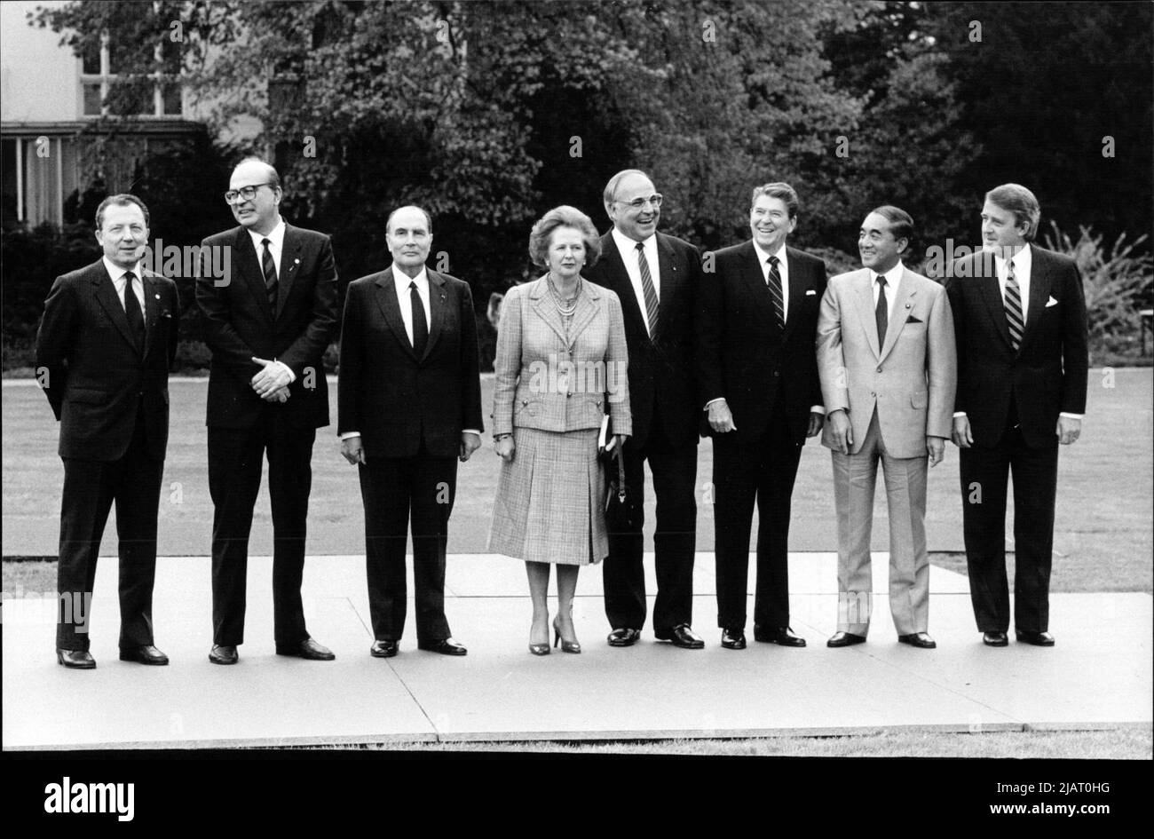 Brian mulroney ronald reagan Banque d'images noir et blanc - Alamy