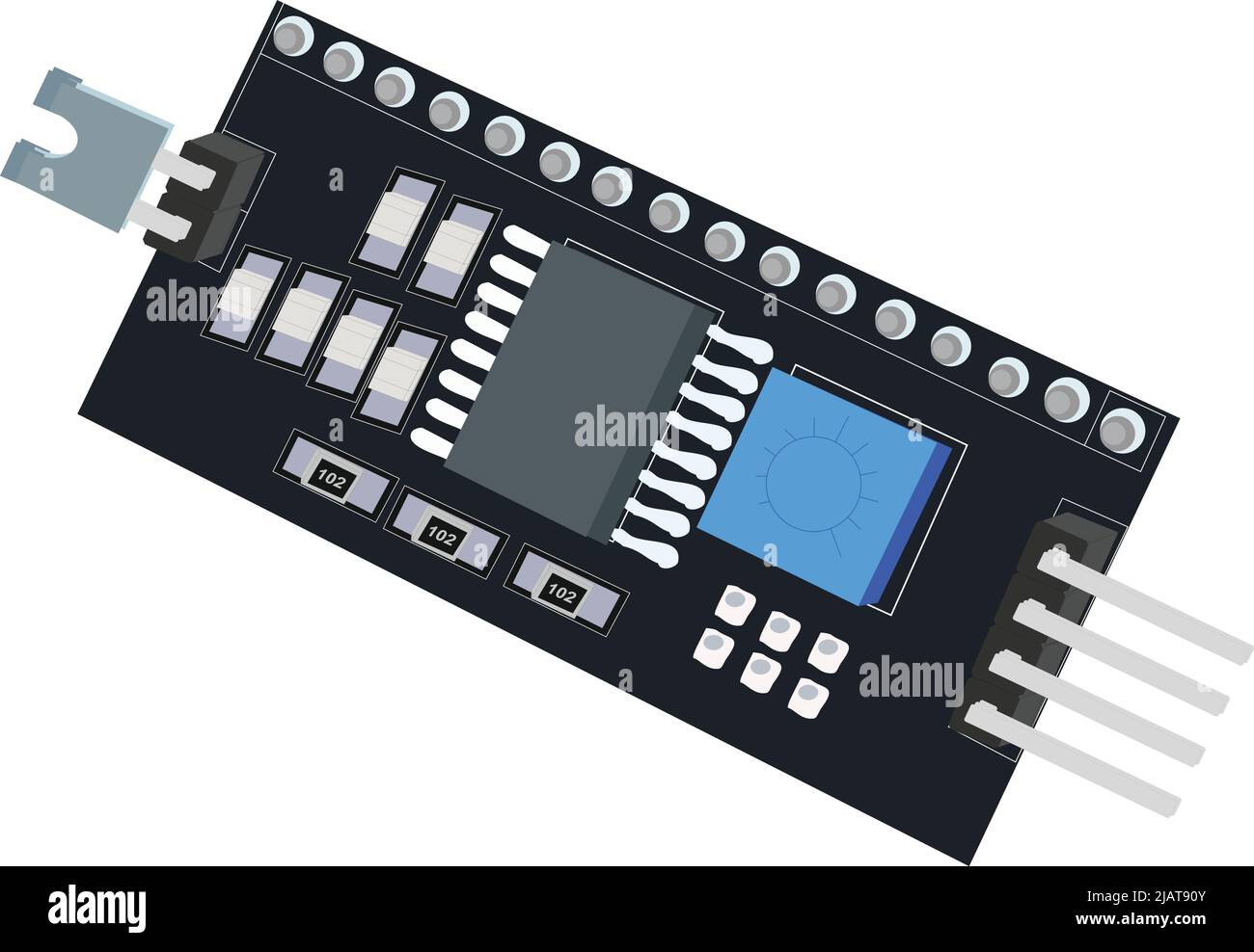 écran lcd arduino Banque d'images vectorielles - Alamy