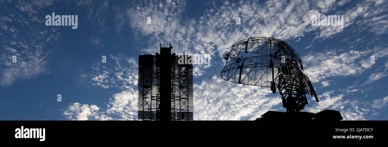 Radars de défense aérienne de systèmes antiaériens mobiles militaires ...