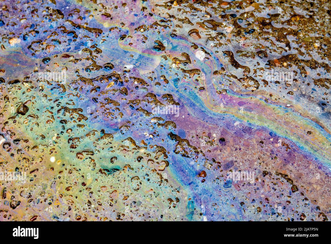 Risque de projection de taches d'essence ou d'huile sur la surface du ...