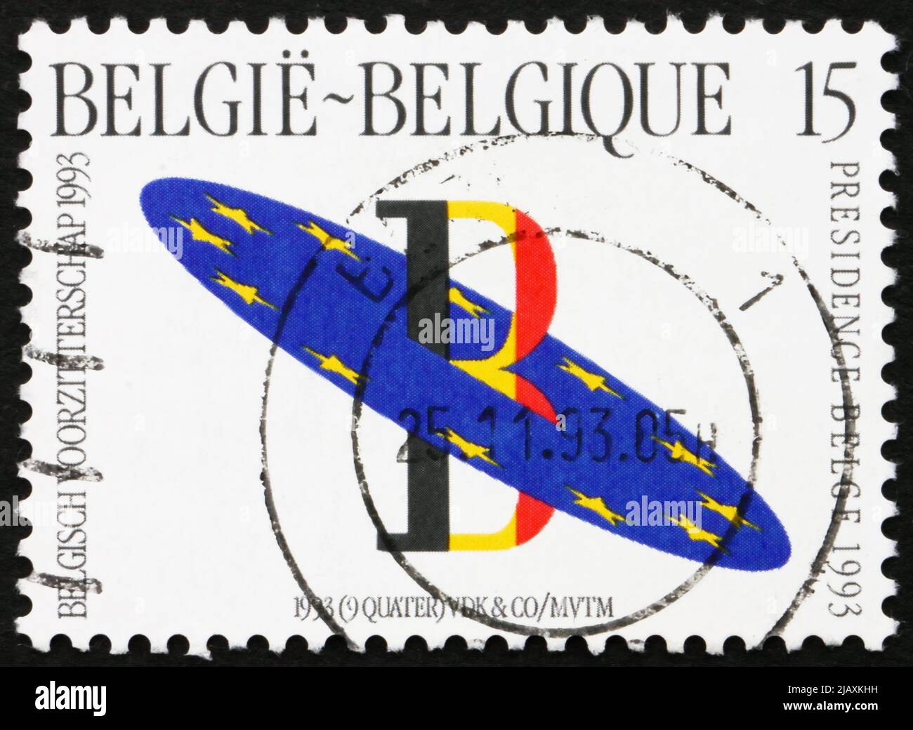 BELGIQUE - VERS 1993: Un timbre imprimé en Belgique montre la ...