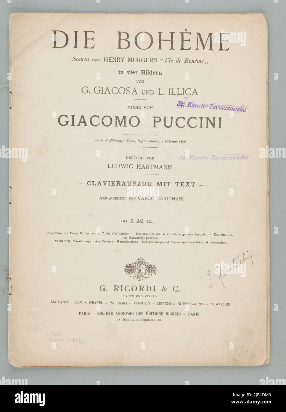 Giacomo puccini piano Banque de photographies et d’images à haute ...