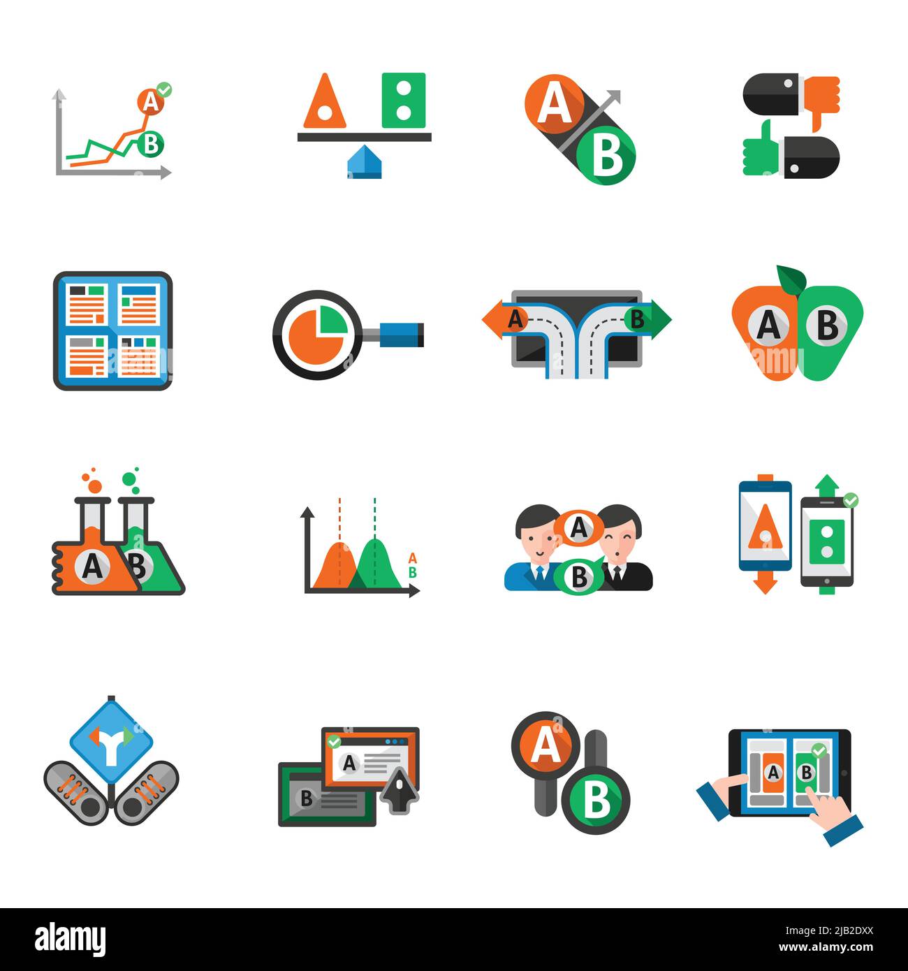 Comparaison de pictogrammes Banque d'images vectorielles - Alamy