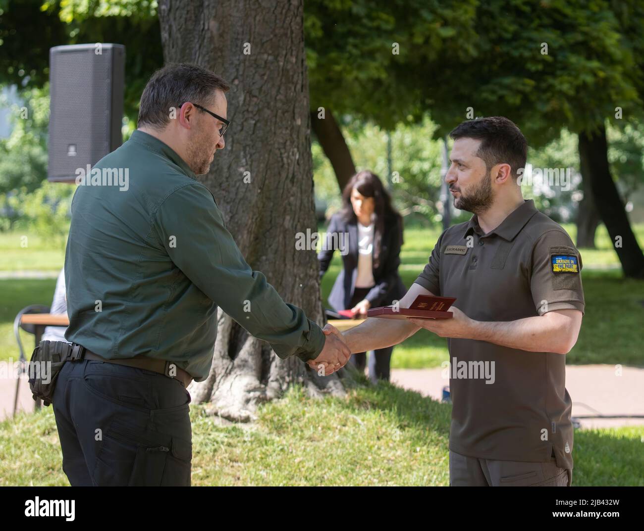 Le Président de l'Ukraine, Volodymyr Zelensky, a reçu aujourd'hui des ...