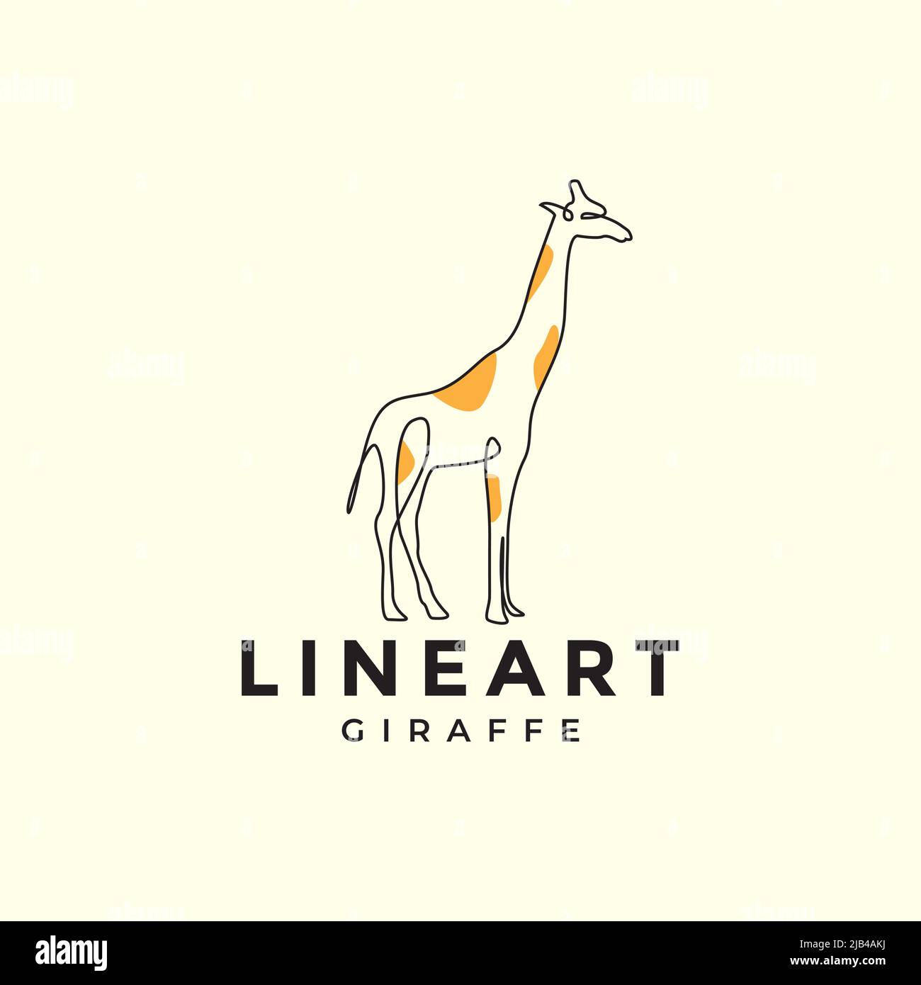 ligne continue girafe abstrait logo design vecteur graphique symbole ...