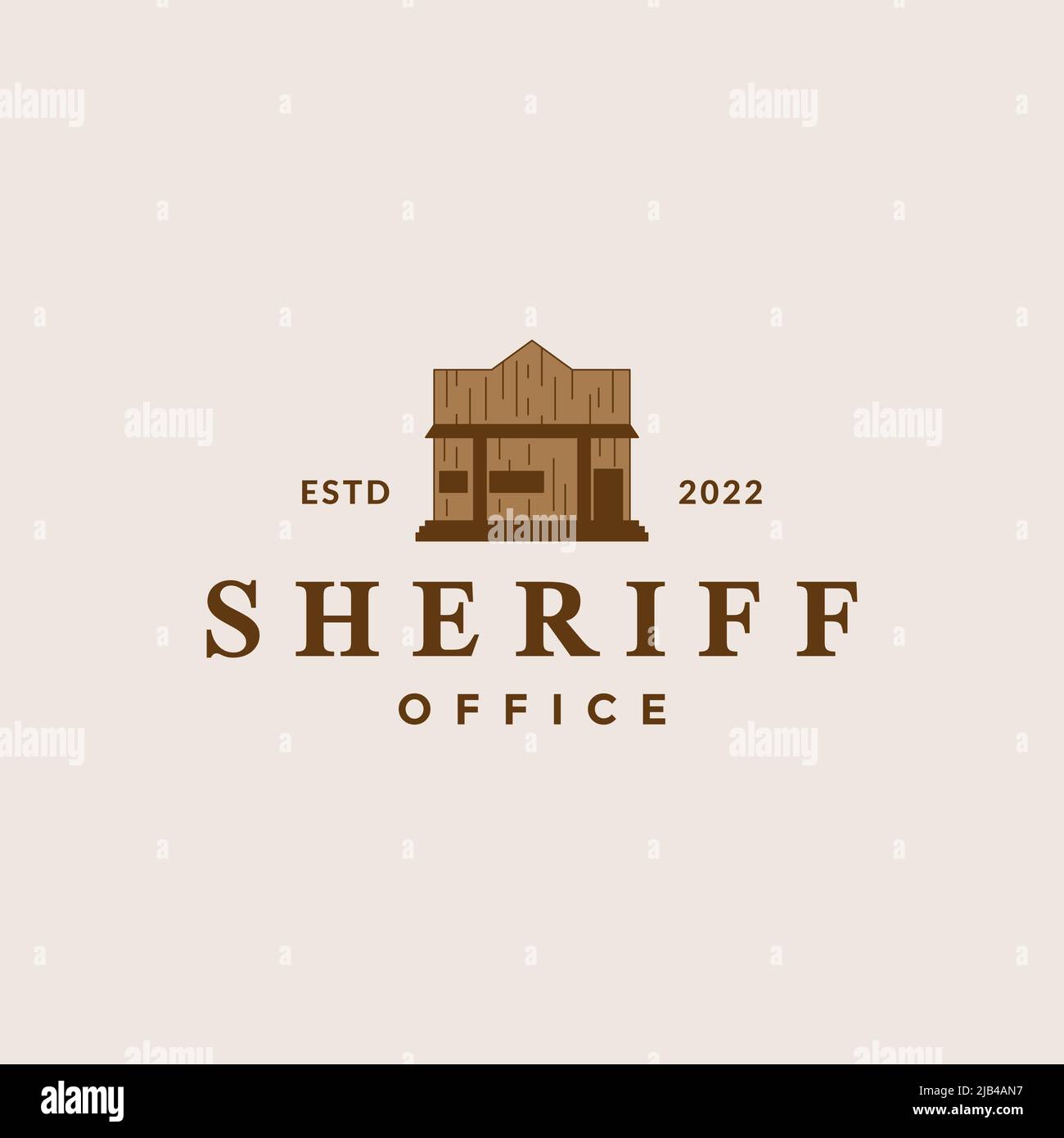 vintage old shérif office logo design vecteur graphique symbole icône ...
