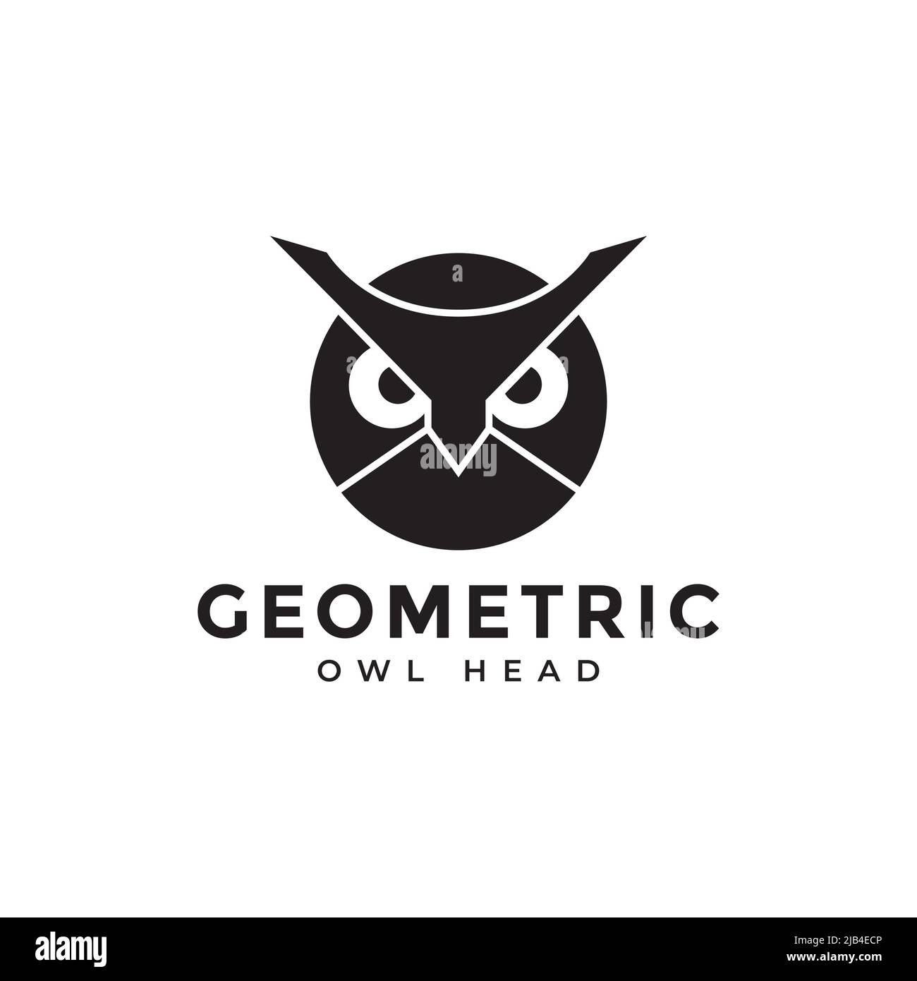 tête noir géométrique simple hibou logo design vecteur graphique ...