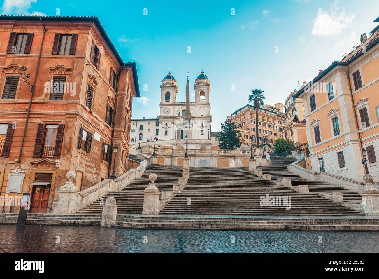 Escaliers espagnols dans Rome inhabitée, l'un des escaliers les plus ...