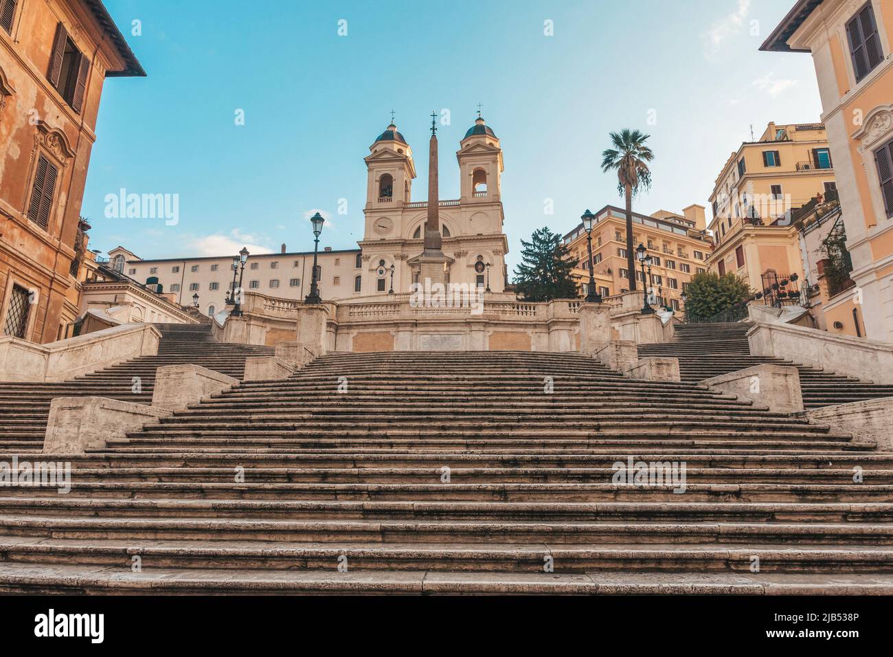 Escaliers espagnols dans Rome inhabitée, l'un des escaliers les plus ...