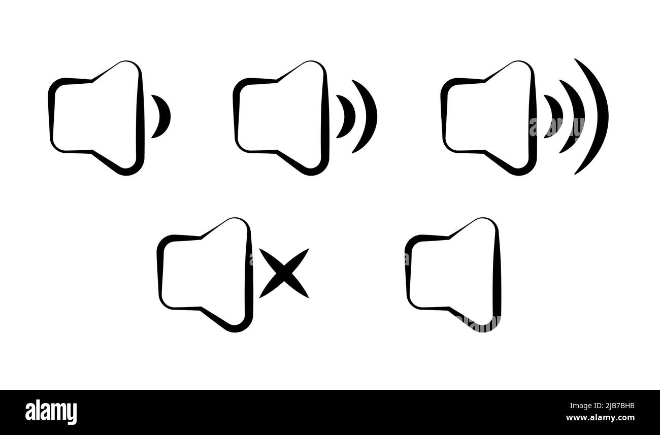 Icônes de volume définies, symbole de volume sonore. Permet de ...