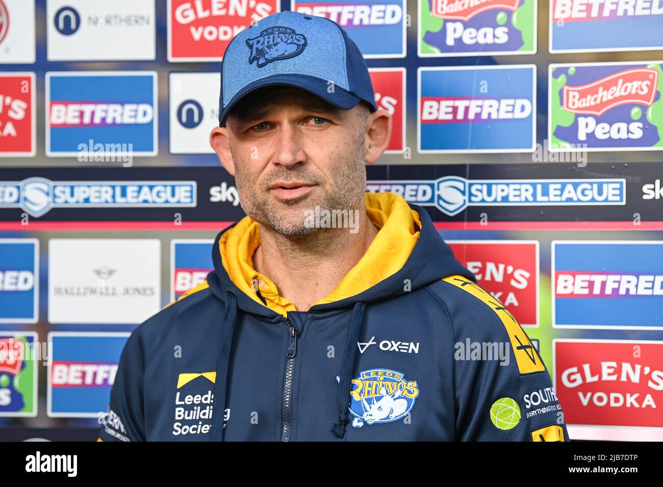 Rohan Smith, nouvellement nommé entraîneur en chef de Leeds Rhinos lors ...