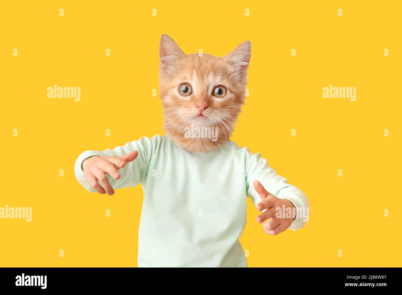 Tete de chat corps humain Banque de photographies et d’images à haute ...