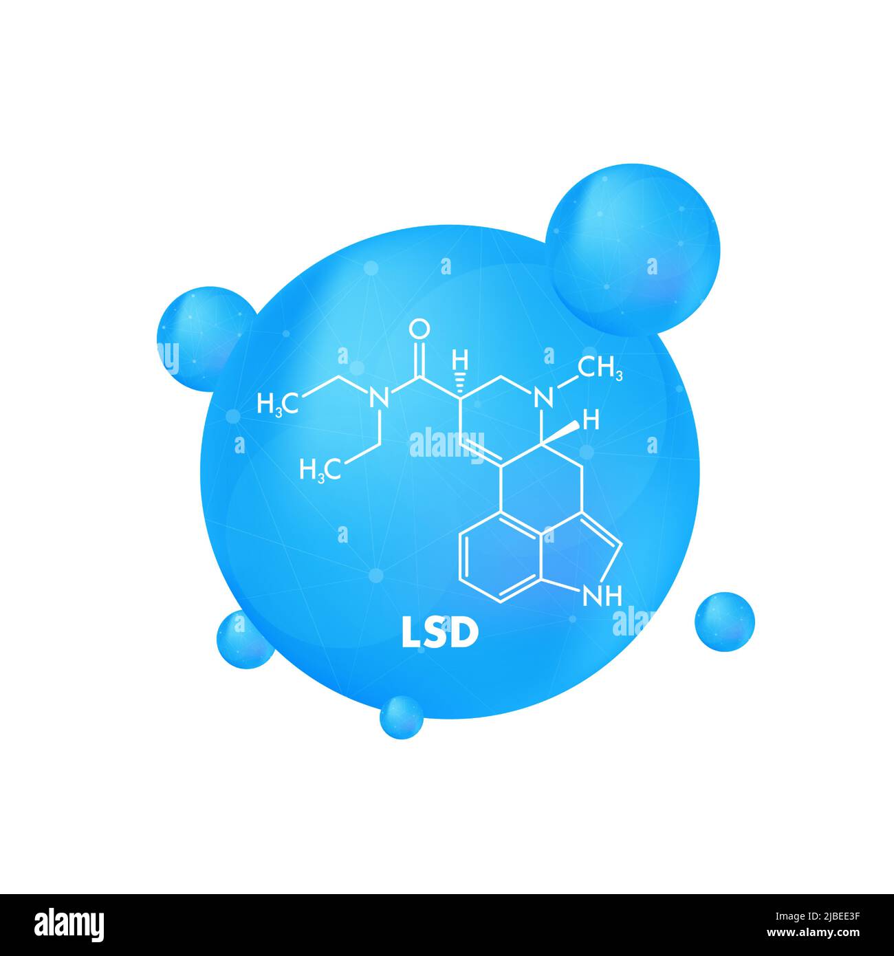 Formule LSD. Formule médicamenteuse à base de diéthylamide de l'acide ...
