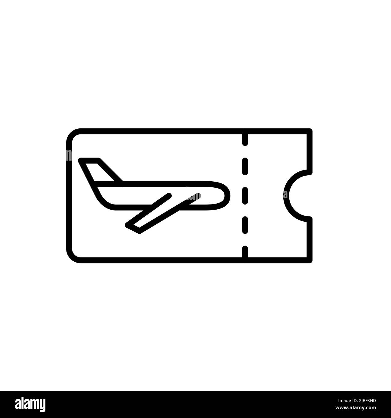 Carte d'embarquement. Icône de dessin au trait de trait, pixel Perfect ...