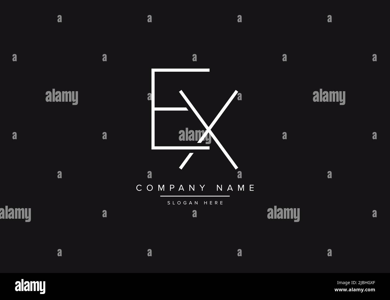Design original du logo de l'alphabet EX au trait d'art vectoriel Image ...
