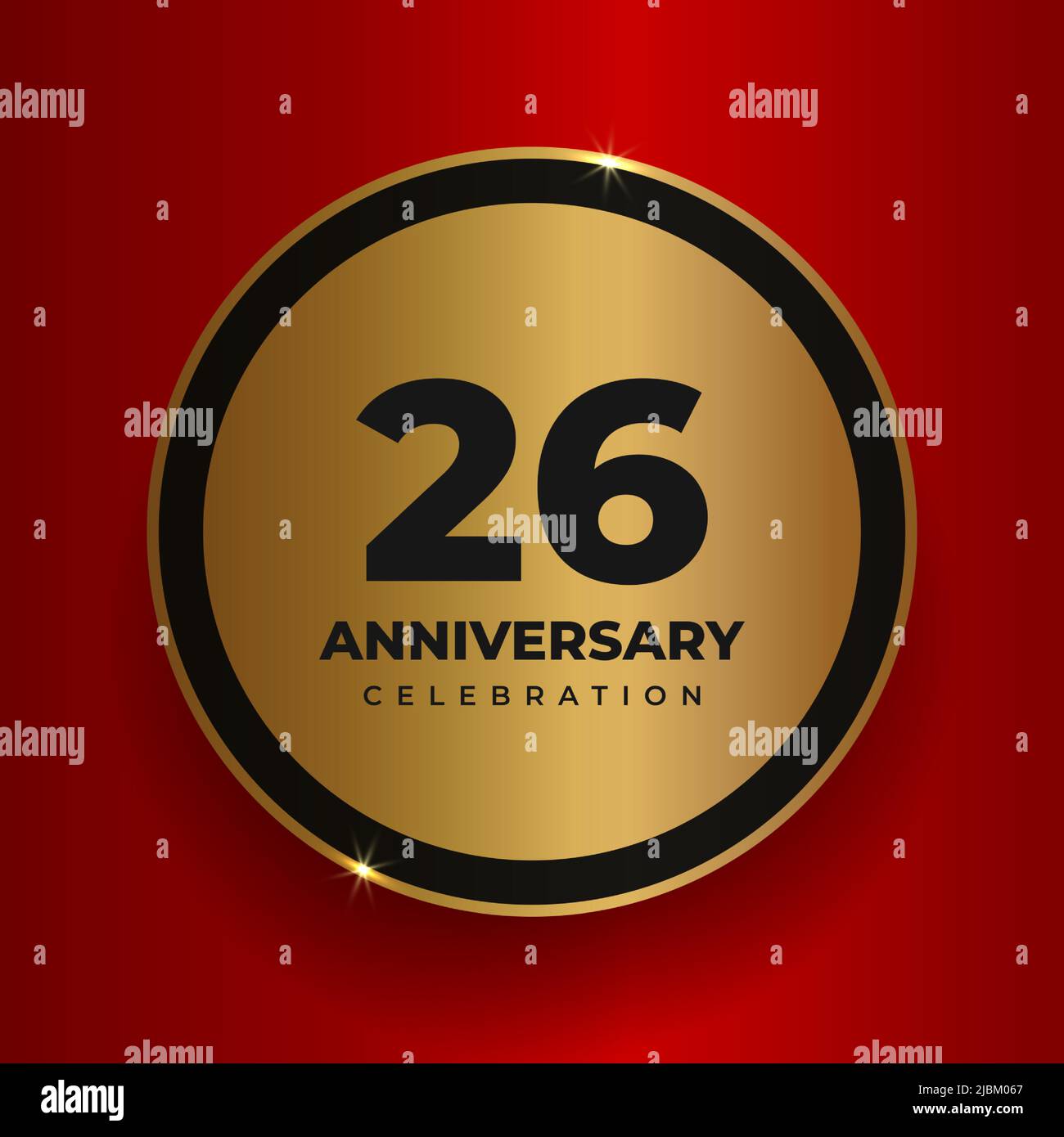 célébration de 26 ans. Modèle d'affiche de fête anniversaire 26th ...