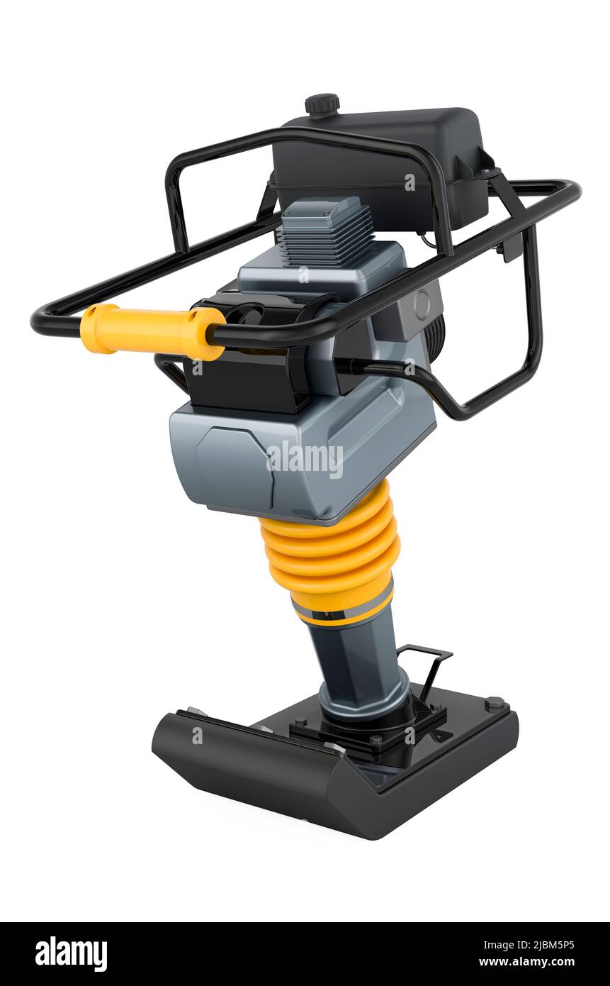 Compacteur tandem vibrant, rampe de tranchée pour moteur à essence. 3D ...