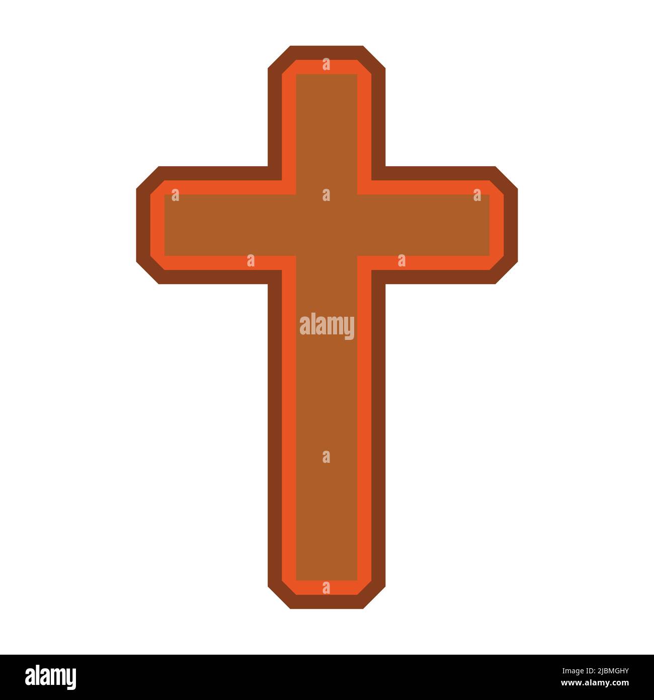 Symbole d'une croix d'église. Symbole religieux du christianisme. Sur ...