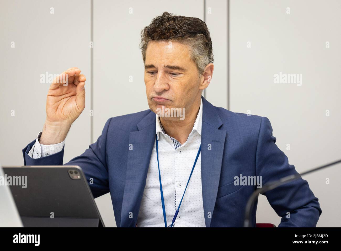 Jean Hilgers, directeur de la Banque nationale (BNB-NBB), photographié ...