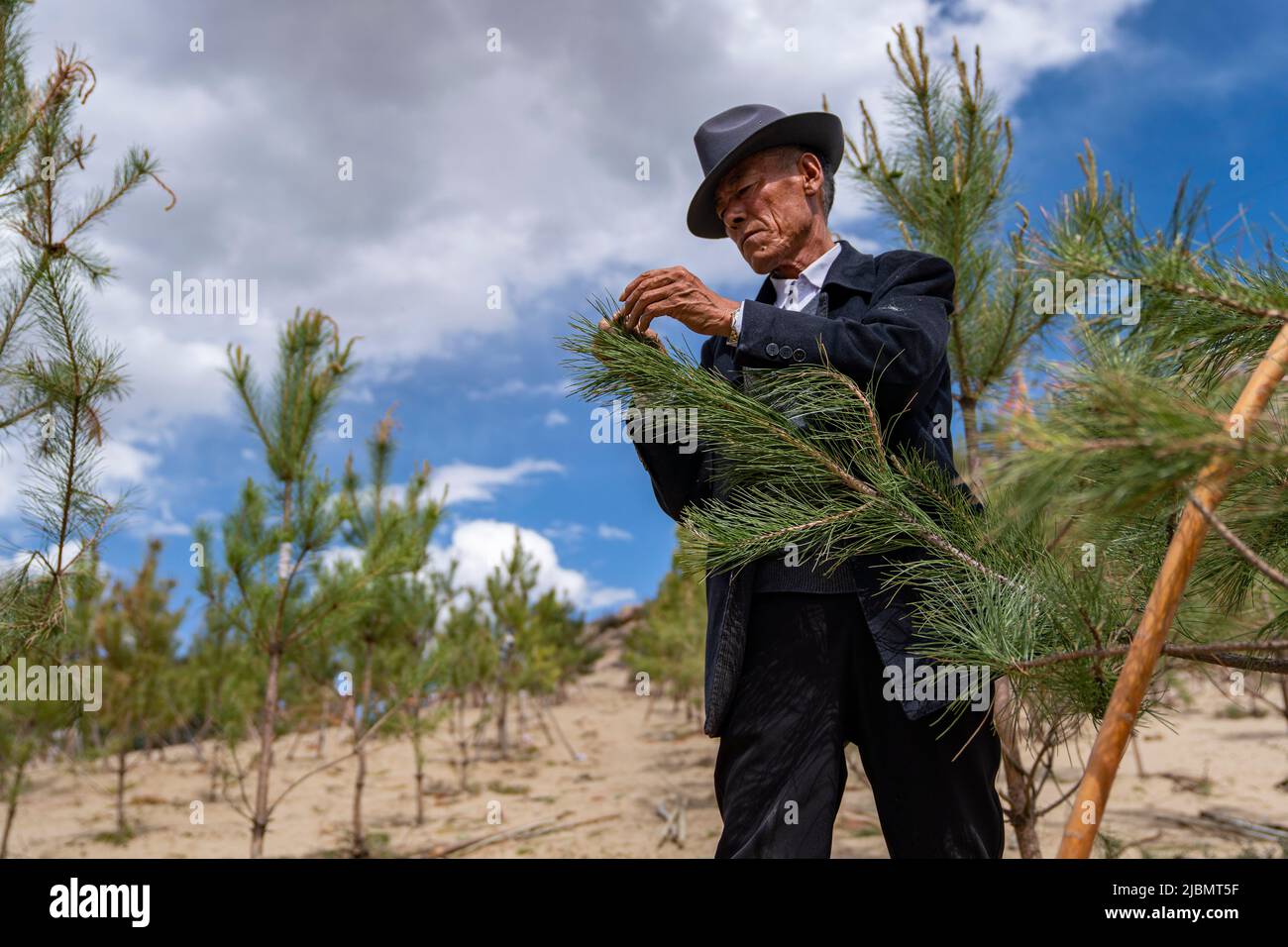 (220606) -- LHASSA, 6 juin 2022 (Xinhua) -- Penjig vérifie la ...