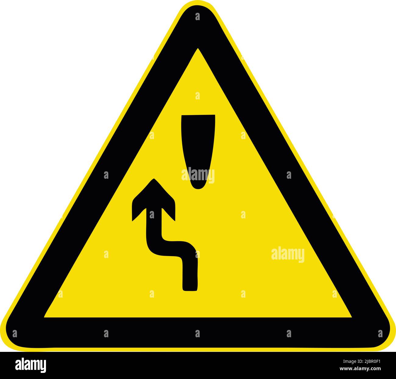Deviation road sign Banque d'images vectorielles - Alamy