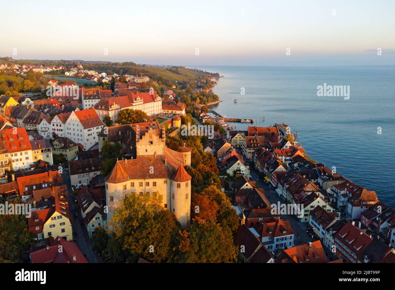 Allemagne, Bade-Wurtemberg, Lac de Constance (Bodensee), Meersburg ...