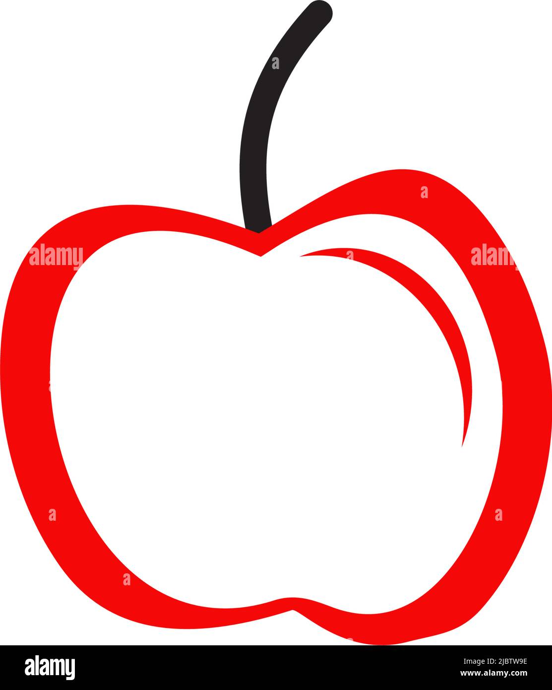 Modèle d'illustration vectorielle de la conception du logo Apple fruit ...