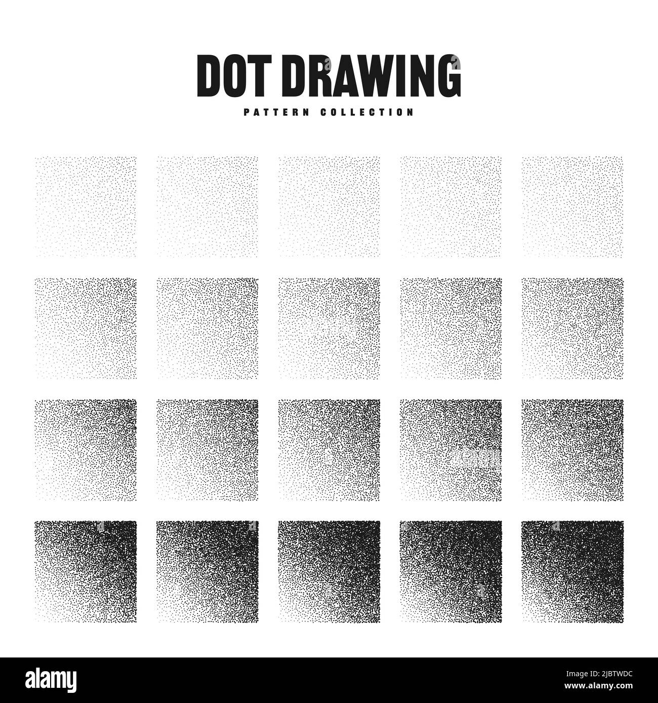 Pointillisme dessin a imprimer Banque d'images noir et blanc - Alamy