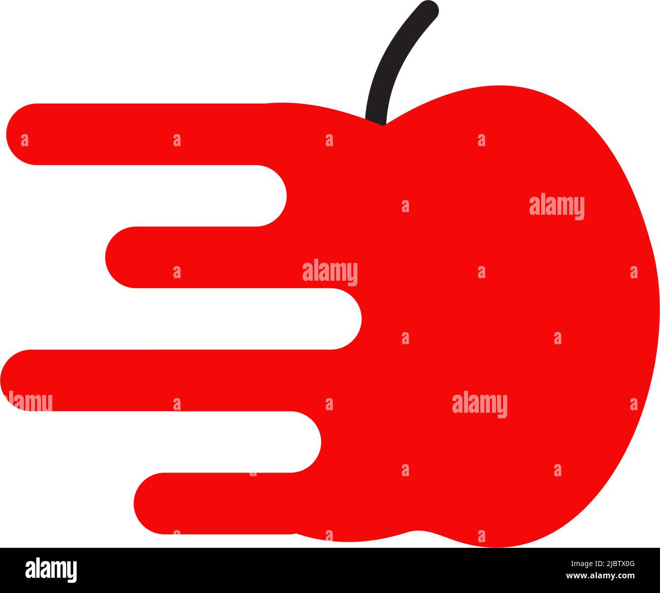 Modèle d'illustration vectorielle de la conception du logo Apple fruit ...