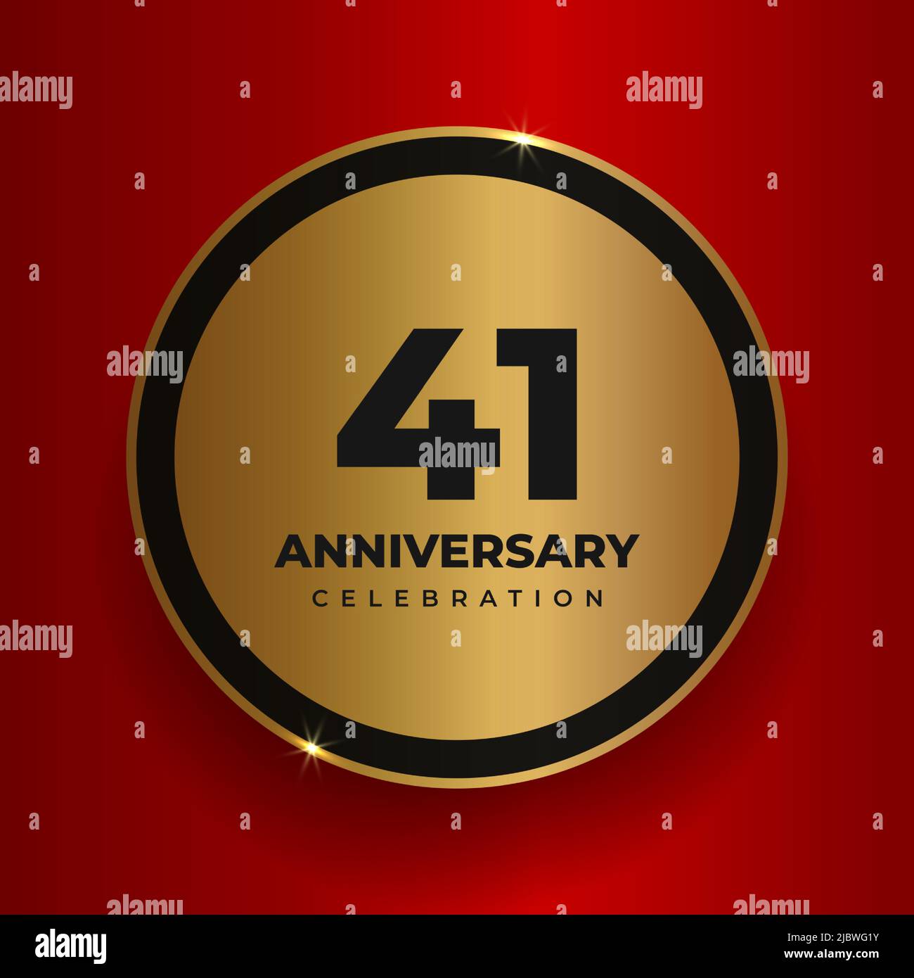 célébration de 41 ans. Modèle d'affiche de fête anniversaire 41st ...