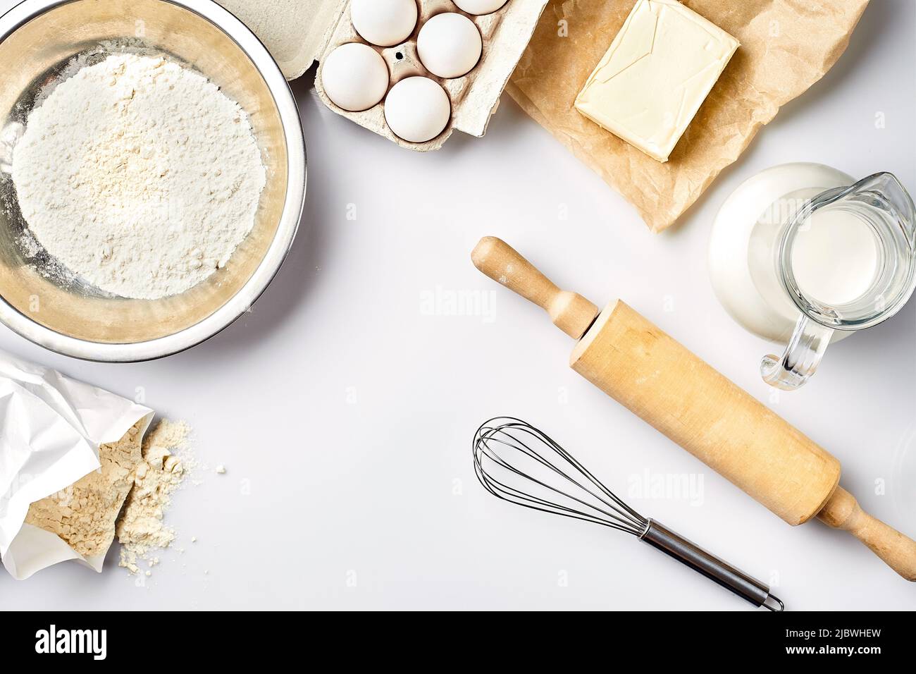 Préparation de la pâte. Une mesure de la quantité d'ingrédients dans la ...