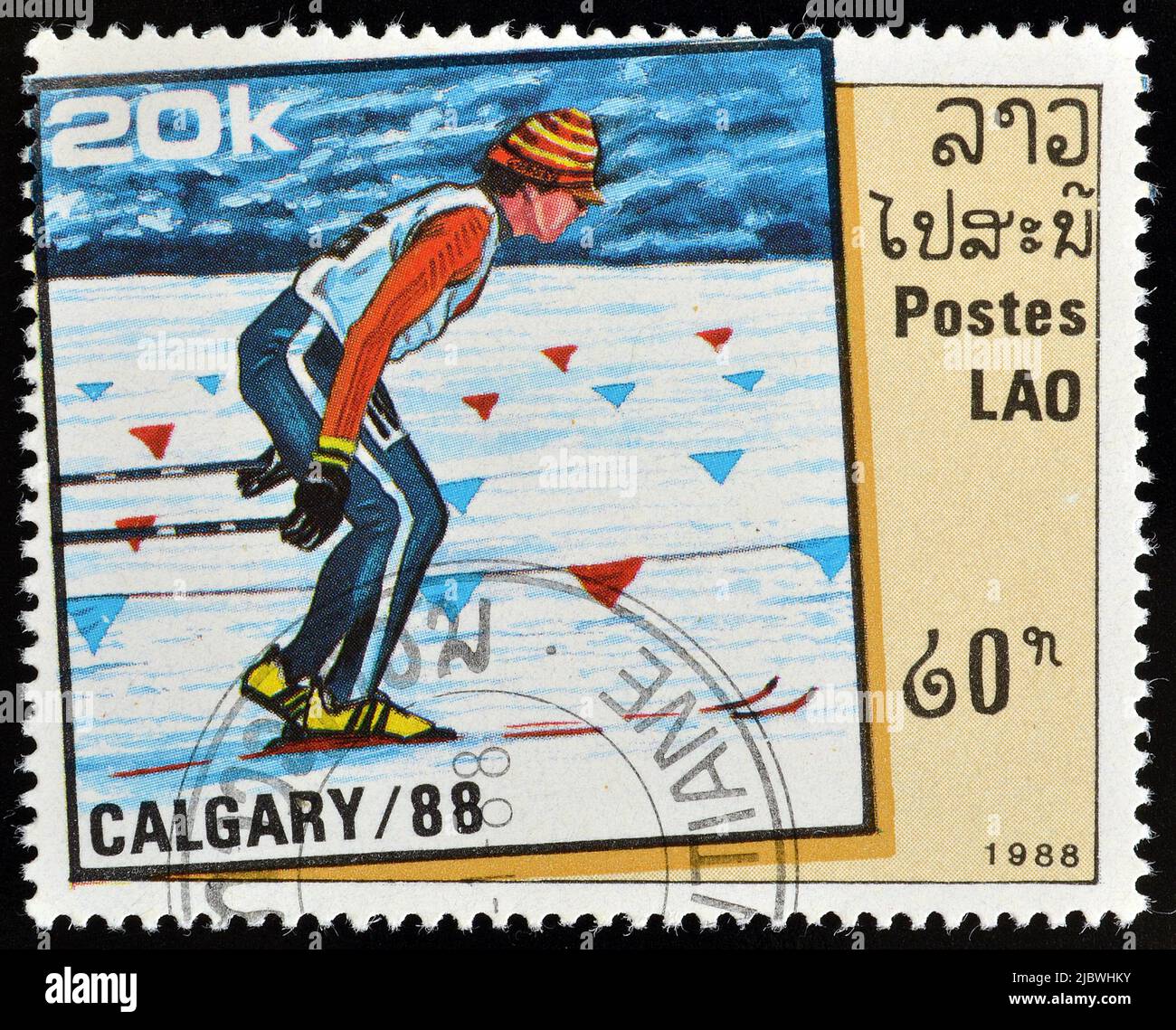 Ski de fond olympique calgary 1988 Banque de photographies et d’images ...