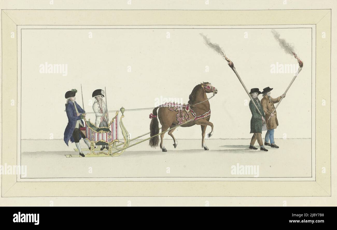 Treizième traîneau, Abraham Delfos, 1776, treizième traîneau de la ...