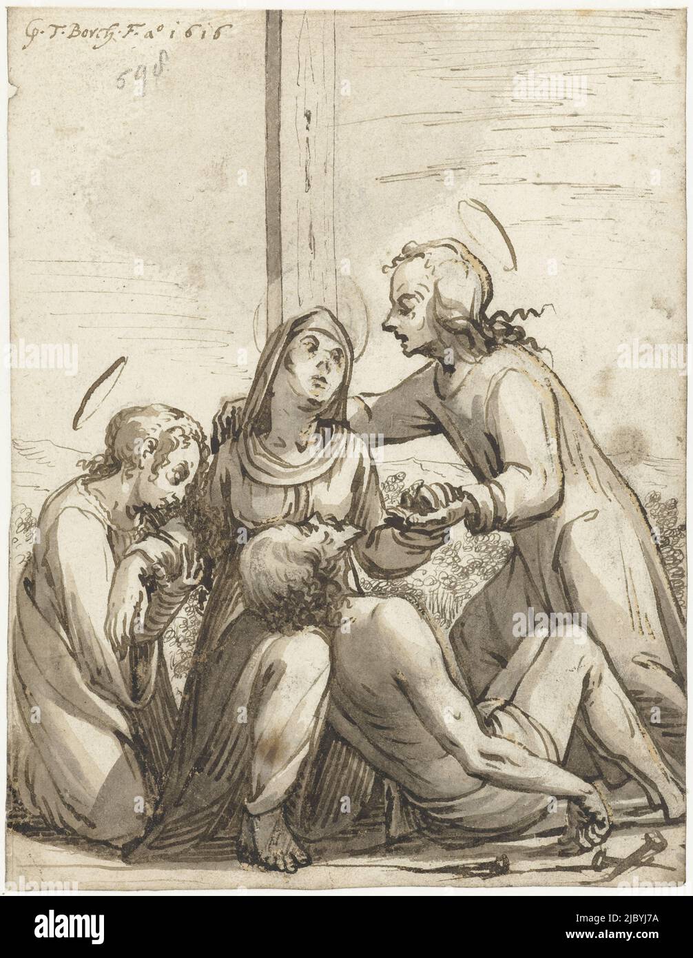 Présentation du corps du Christ, Gerard ter Borch (I), 1616, rapporteur ...