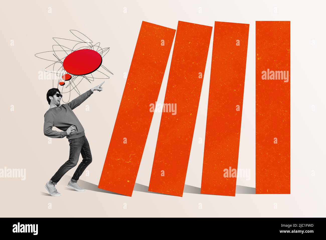 Bubble pop art man Banque de photographies et d’images à haute ...