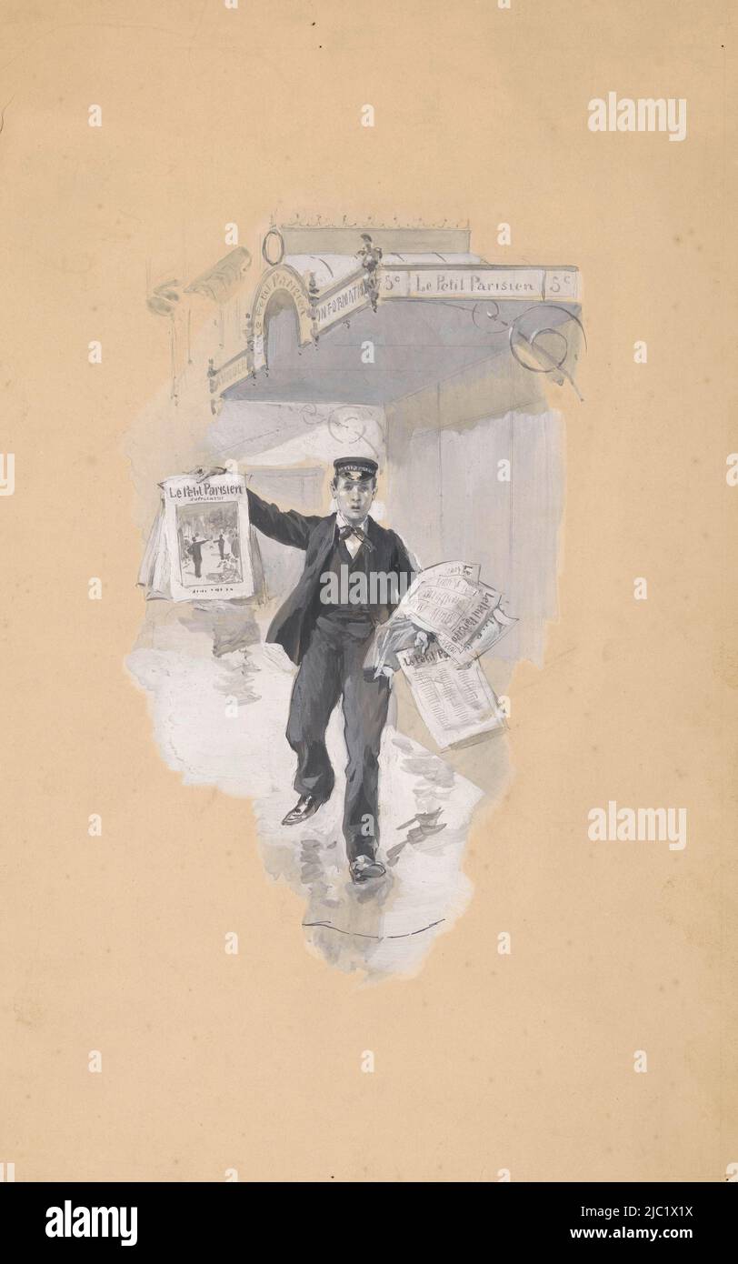 Jeune livreur de journaux Banque de photographies et d’images à haute ...